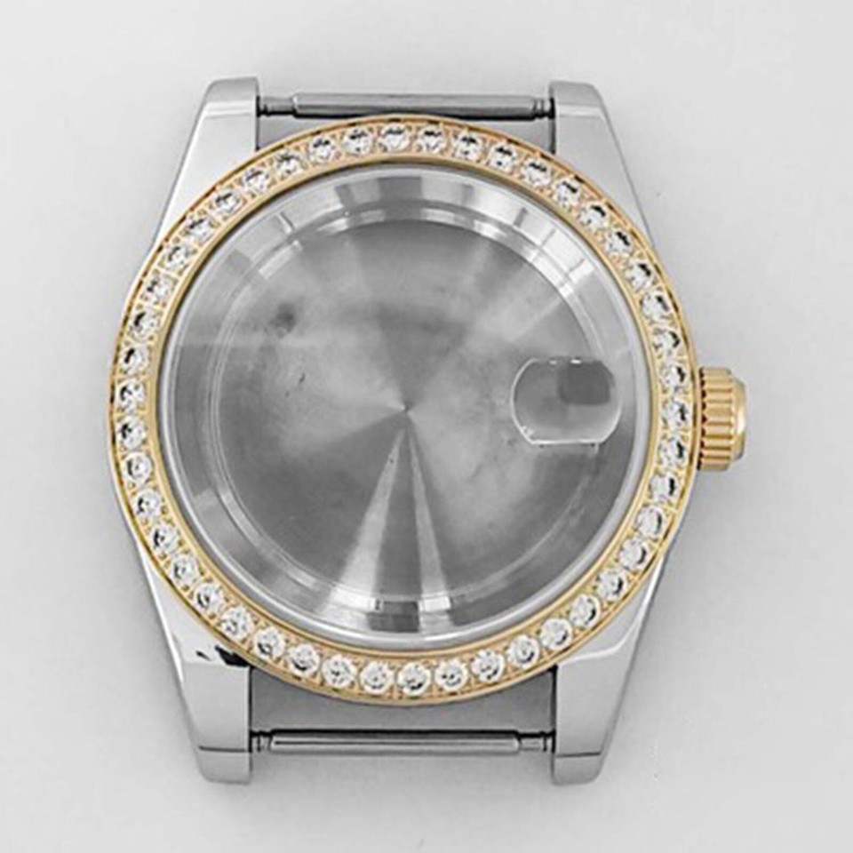 39mm Stainless Steel Watch Case Modified With Watch Parts for Nh35/36 ...