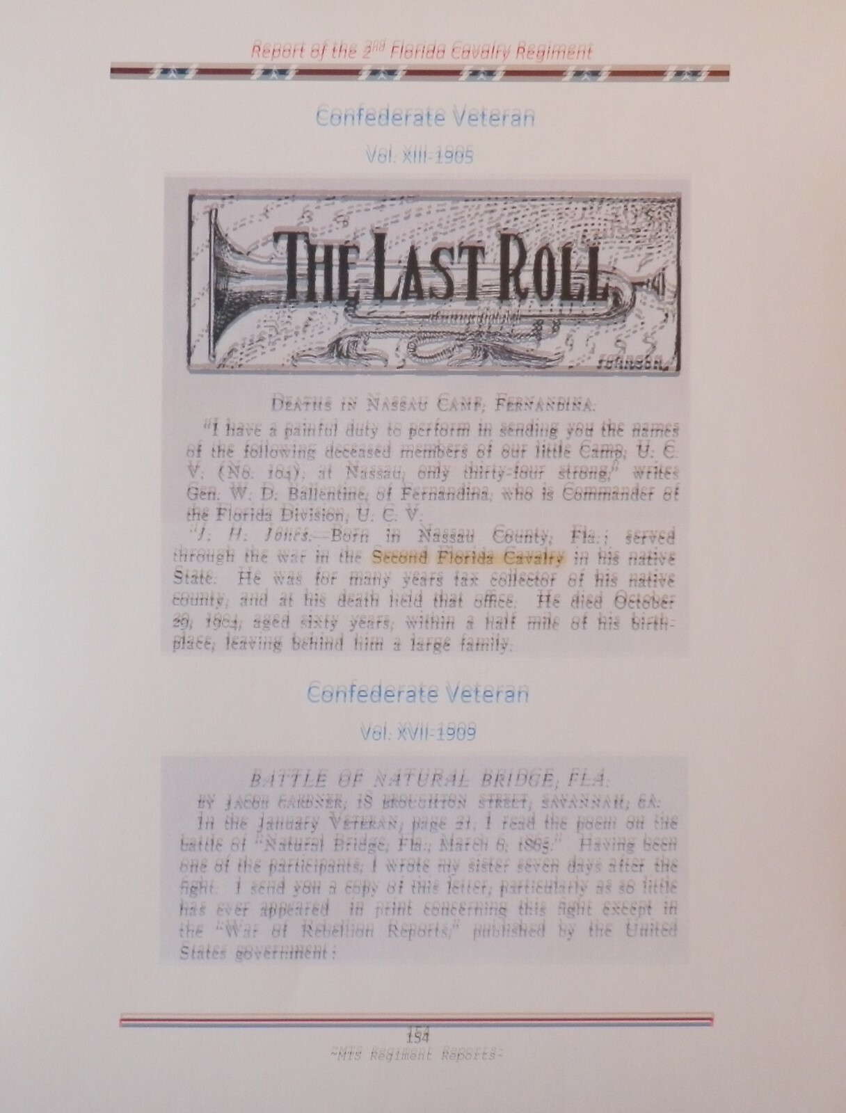 Civil War History of the 2nd Florida Cavalry Regiment (Confederate) | eBay