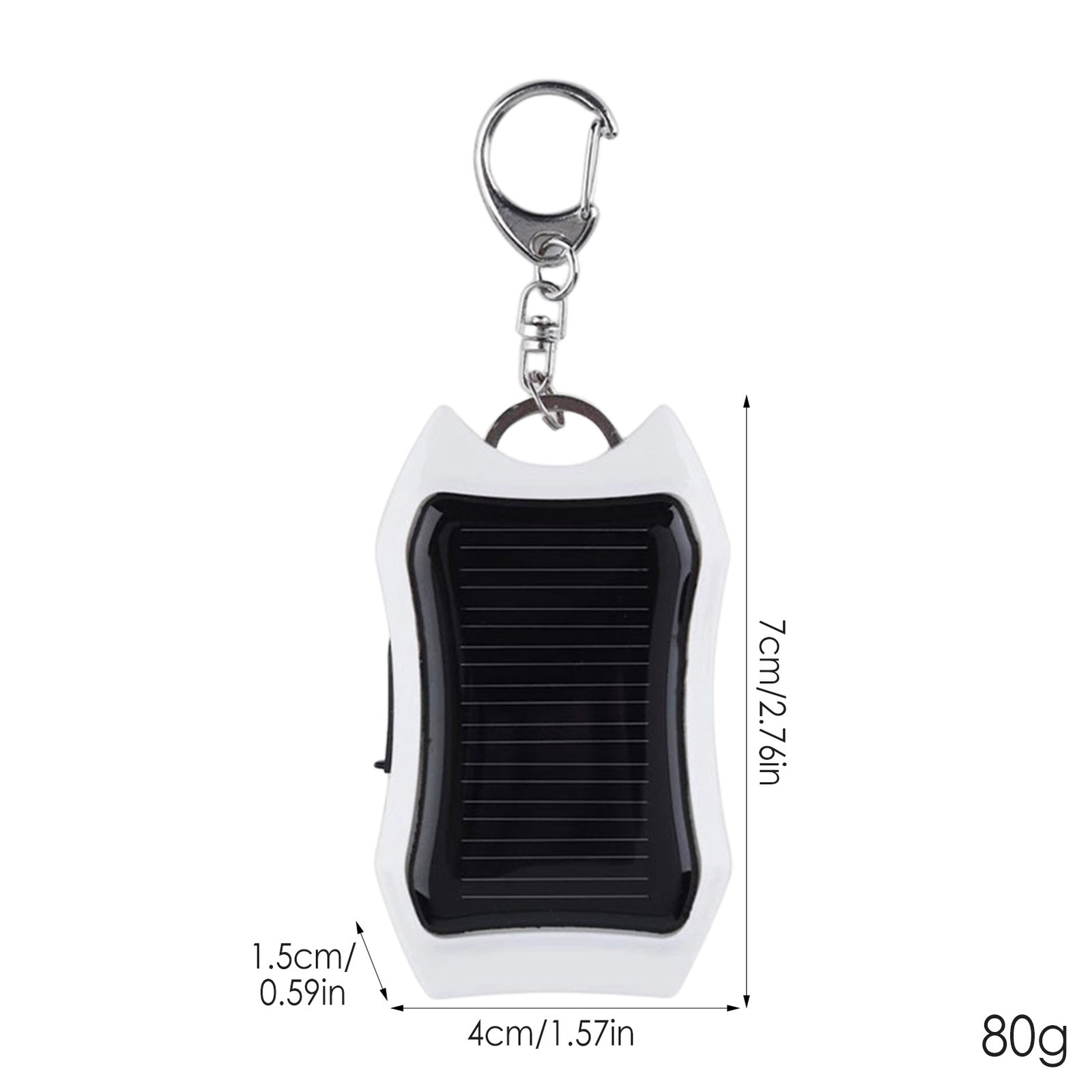 1500mAh Mini Solar Power Bank Portable Charger With Flashlight Keychain ...