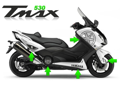 KIT adesivi scooter Yamaha TMAX 530 T-MAX T MAX stickers moto racing ...