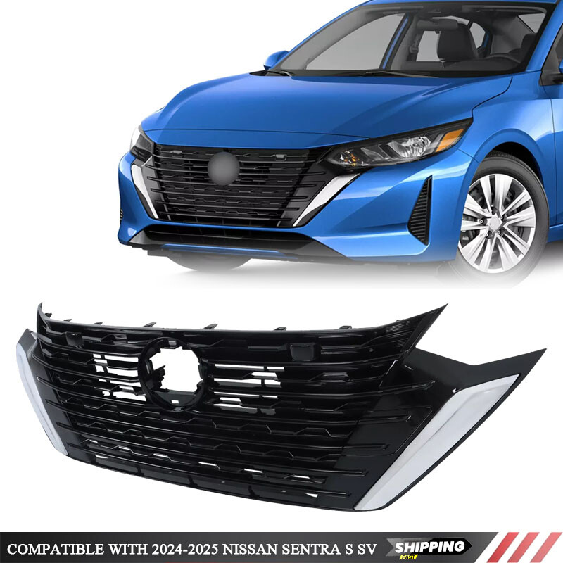 Front Bumper Upper Grille For 2024-2025 Nissan Sentra S SV 62310-6LY0A ...