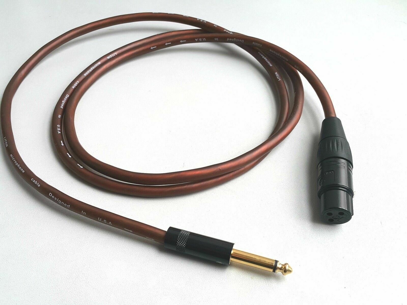 5 lot XLR 3Pin Female to 6.3mm Mono Plug Microphone Mic Audio Cable | eBay