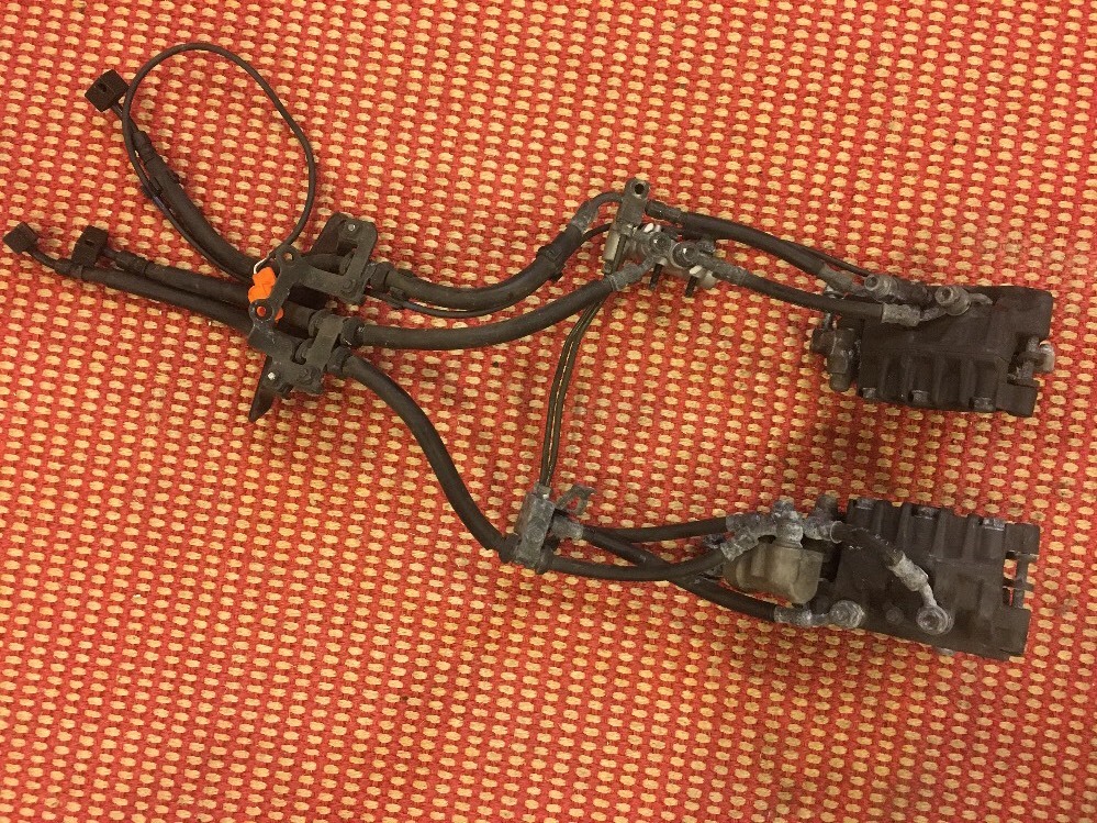 03 04 05 06-10 Honda ST1300 ST1300A ABS Front Brake Calipers Lines Pads ...