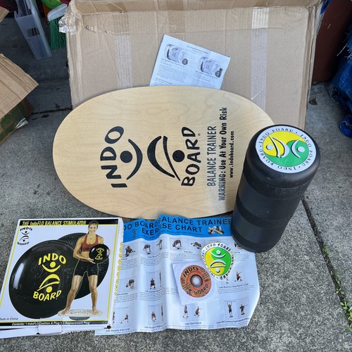 Indo Board Original Balance Trainer Training Board With Roller Surfing ...
