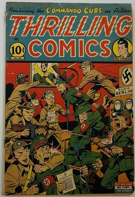 Thrilling Comics #45 (1944) Rare, Key Issue, Hitler Cover, Alex ...