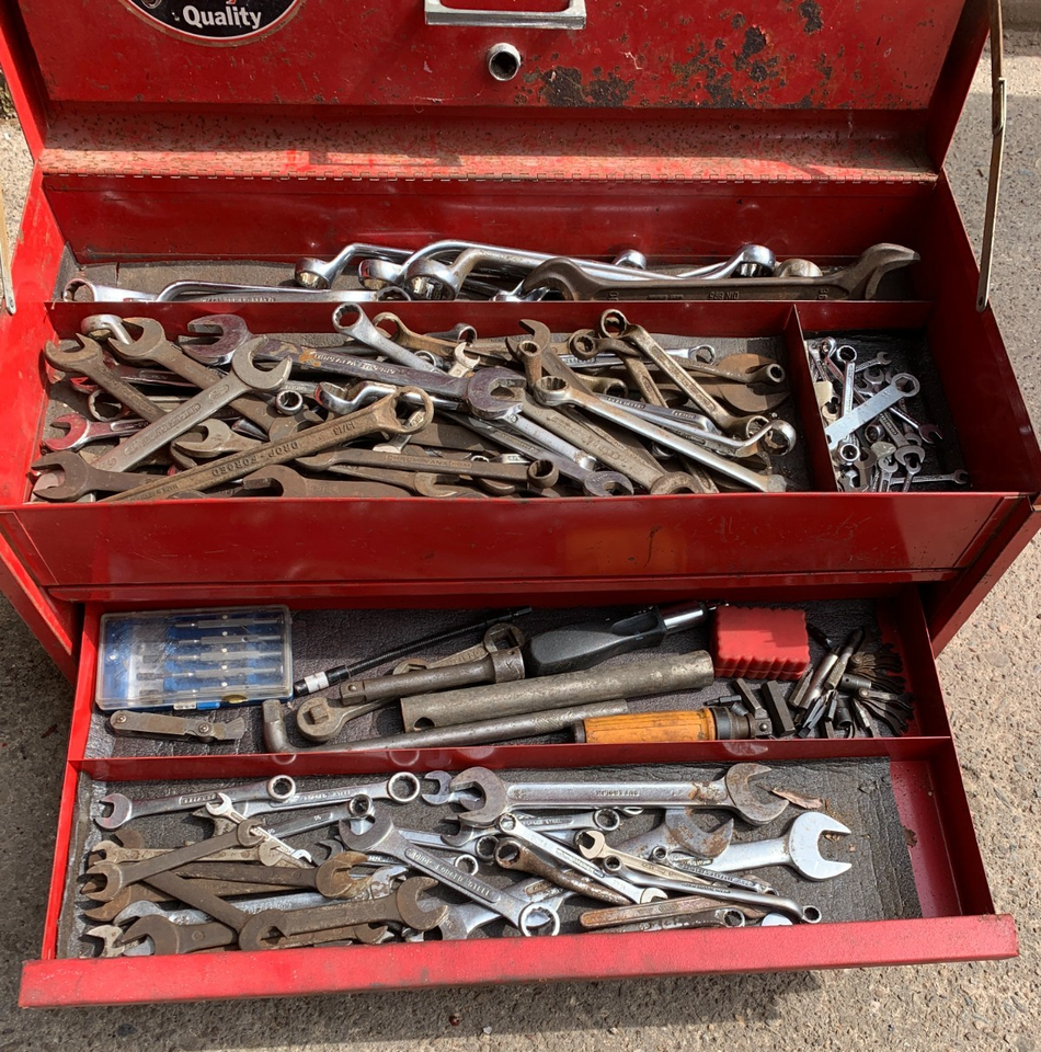 Original Vintage Snap On Tools Drawer Top Chest Tool Box Red Snap-On ...