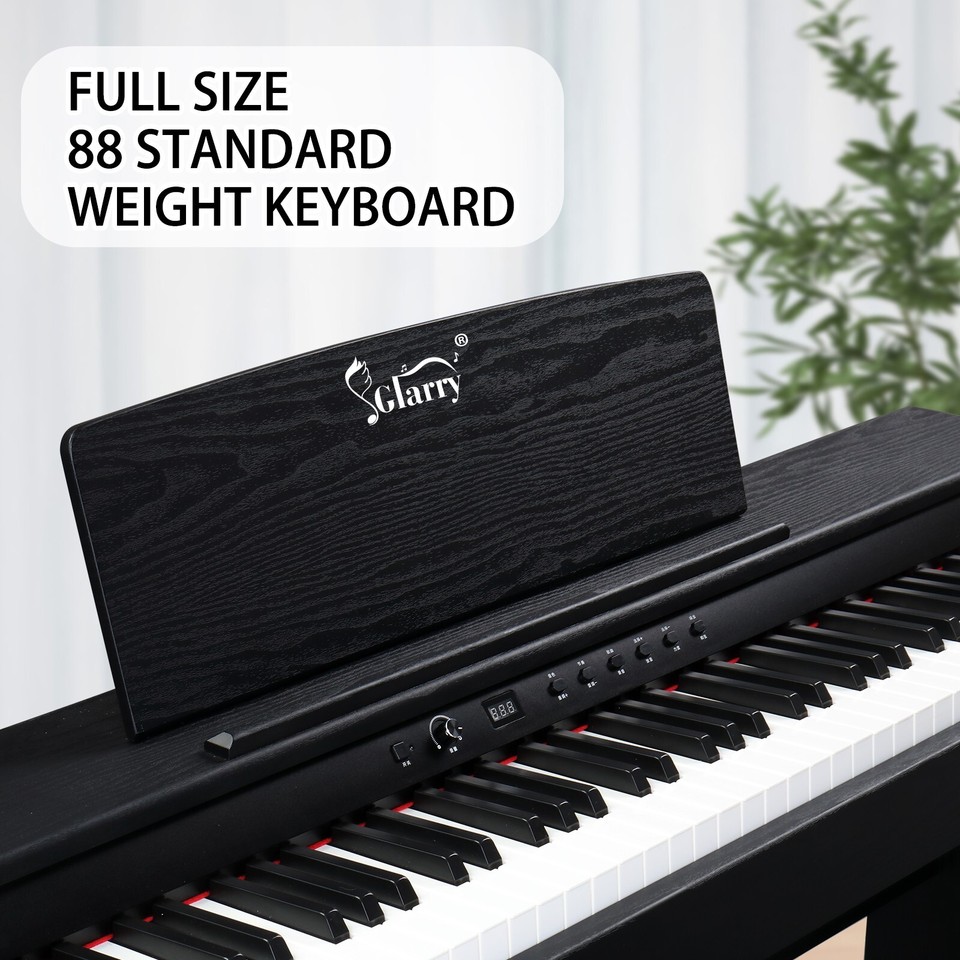 Professional Black 88-Key Fully Weighted Digital Piano Keyboard with ...