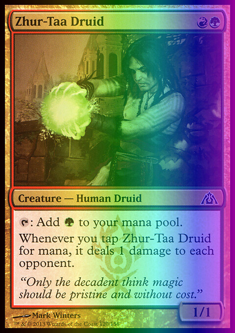 MTG Magic the Gathering Zhur-Taa Druid (120/172) Dragon's Maze LP FOIL ...