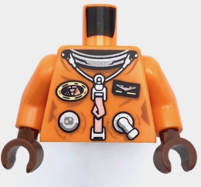 Lego New Orange Minifigure Torso Female Astronaut Spacesuit Reddish ...