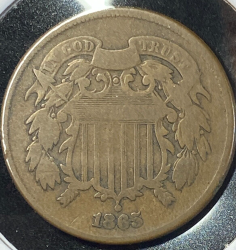 1865 Two Cent Piece VF Very Fine 2c A658 | eBay