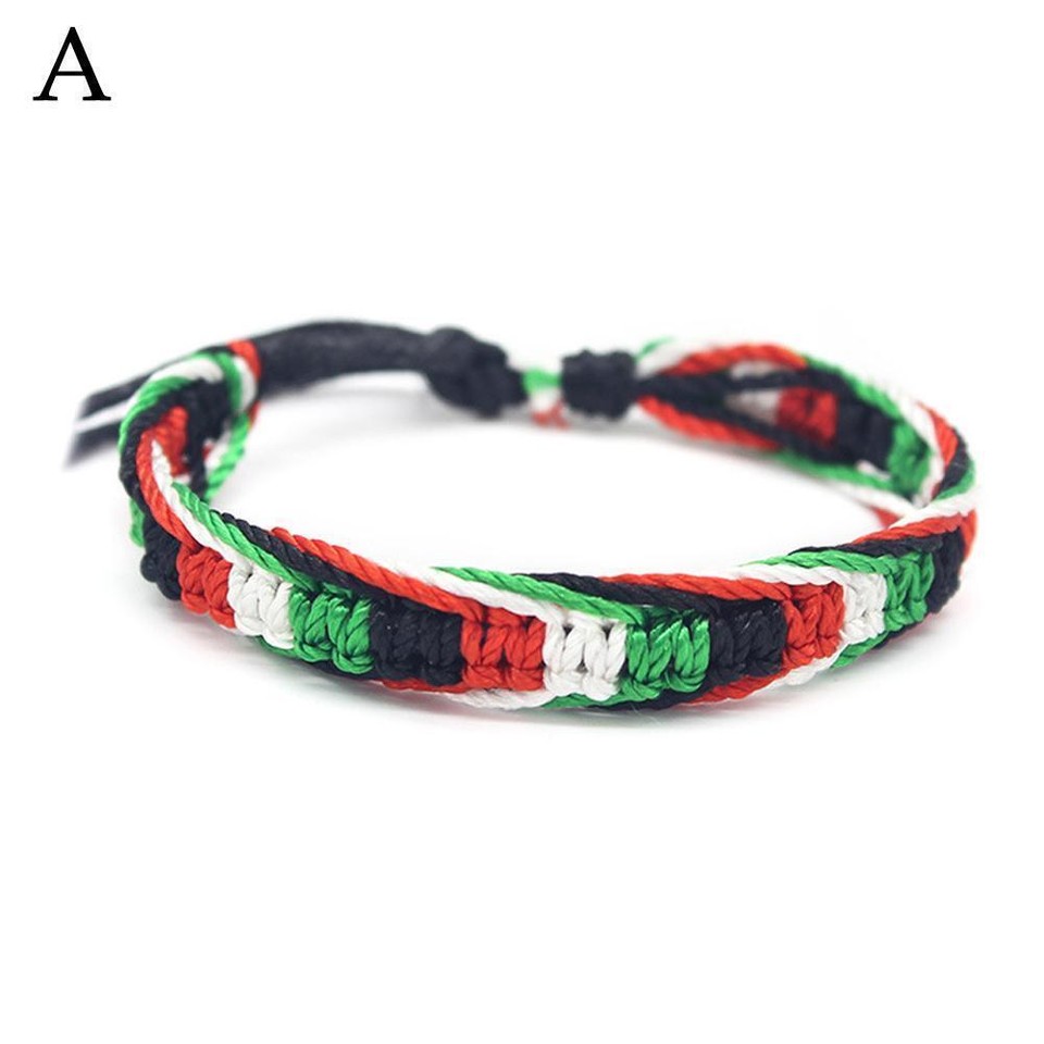 Palestine Bracelets Country Flag Code Bracelet Handmade Friendship Q8O8 ...