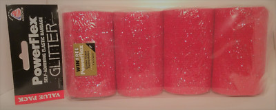 GLITTER BANDAGE - RED - PowerFlex Cohesive Bandage - 4x10cm (4") | eBay