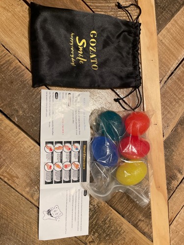 GOZATO 5-Pack Hand Exercise Balls - Physical & Occupational Therapy Kit ...