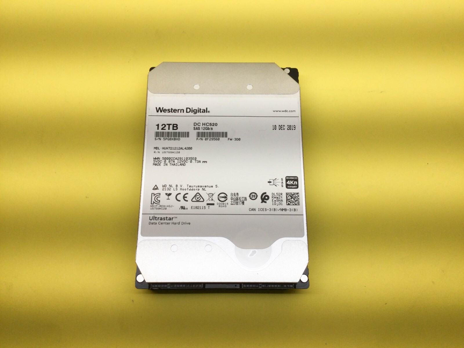 WD HGST DC HC520 12TB 7.2K SAS 12Gb/s 3.5" 4Kn HDD HUH721212AL4200 | eBay