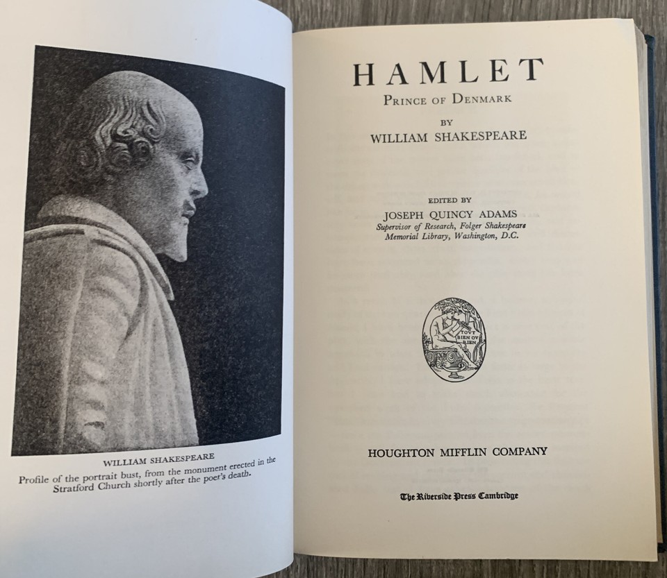 Hamlet, by William Shakespeare, Edited by Joseph Quincy Adams 1957 | eBay