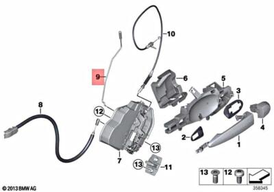Genuine BMW X3 X4 M F25 F26 X3 18d 18i Operating Rod Door Rear Left ...