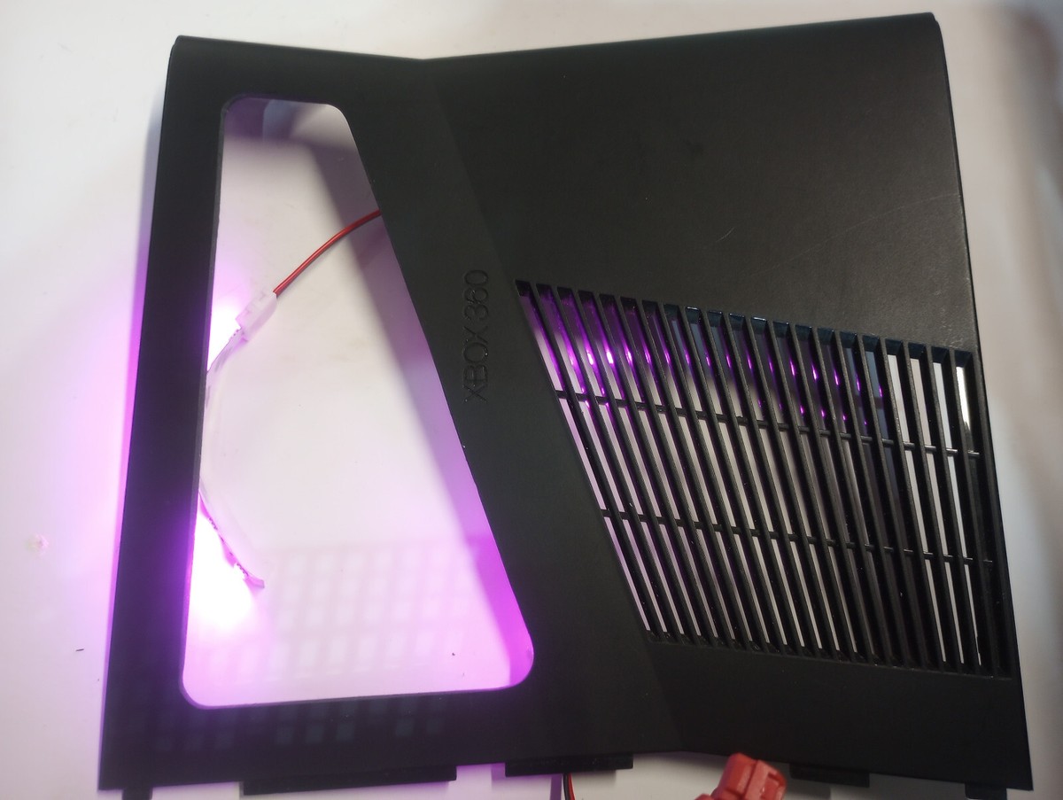 Xbox 360 Slim Custom Halo Mod W Blue Lights Ls1tech