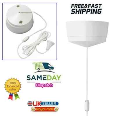 10 Amp Pull Cord Bathroom Lamp 1 Gang 1 Way Ceiling 1.5m Pull Cord ...