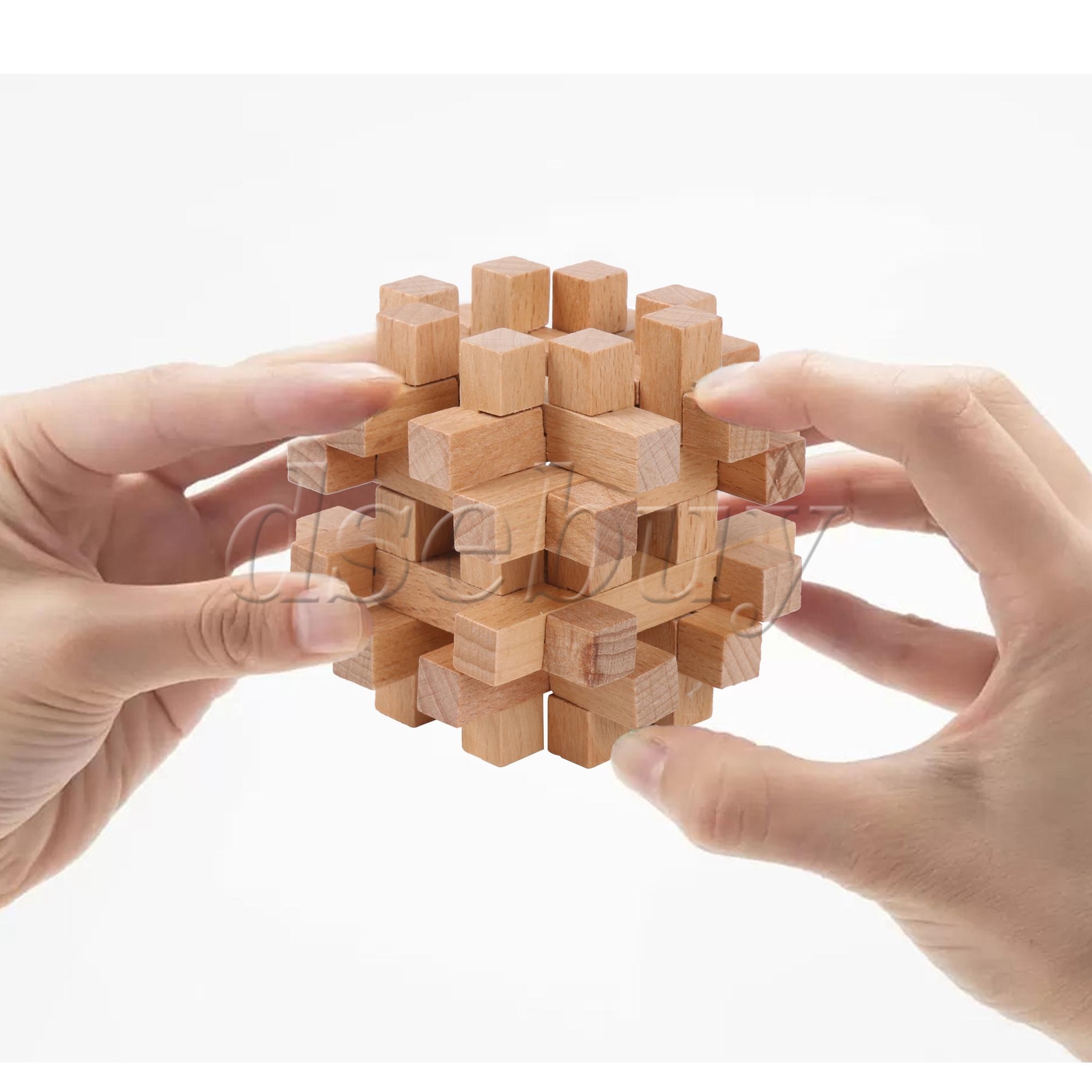 Wood Kongming Lu Ban Lock 6-in-1 Set for Christmas Holiday Difficulty ...