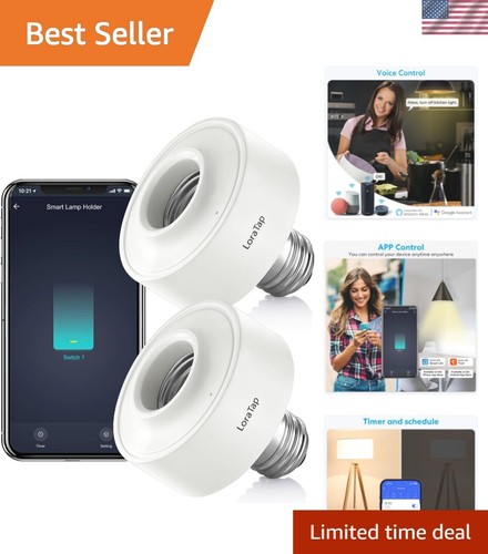 Compact Smart WiFi Bulb Sockets E26, Alexa Compatible, 2 Pack for ...