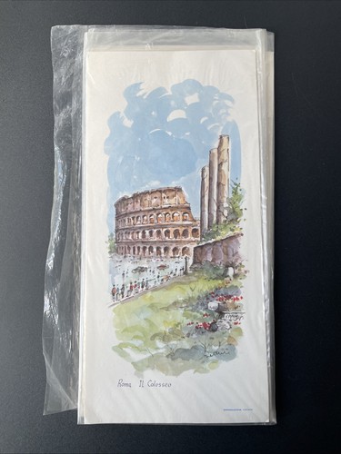 Vintage Watercolor Prints by Fausto Battelli Rome Italy Architecture ...