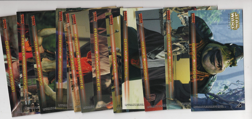 STAR WARS EPISODE 1 STICKER INSERT COLLECTION 13 CARDS TOPPS WIDEVISION ...