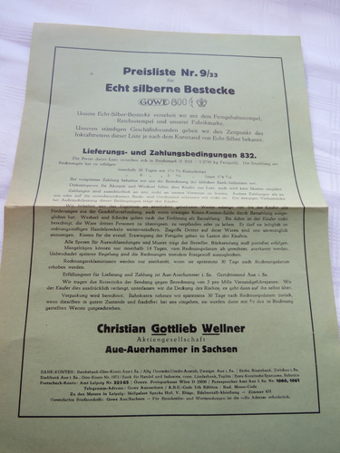Cristian Gottlieb Wellner Aue , Preisliste | eBay.de