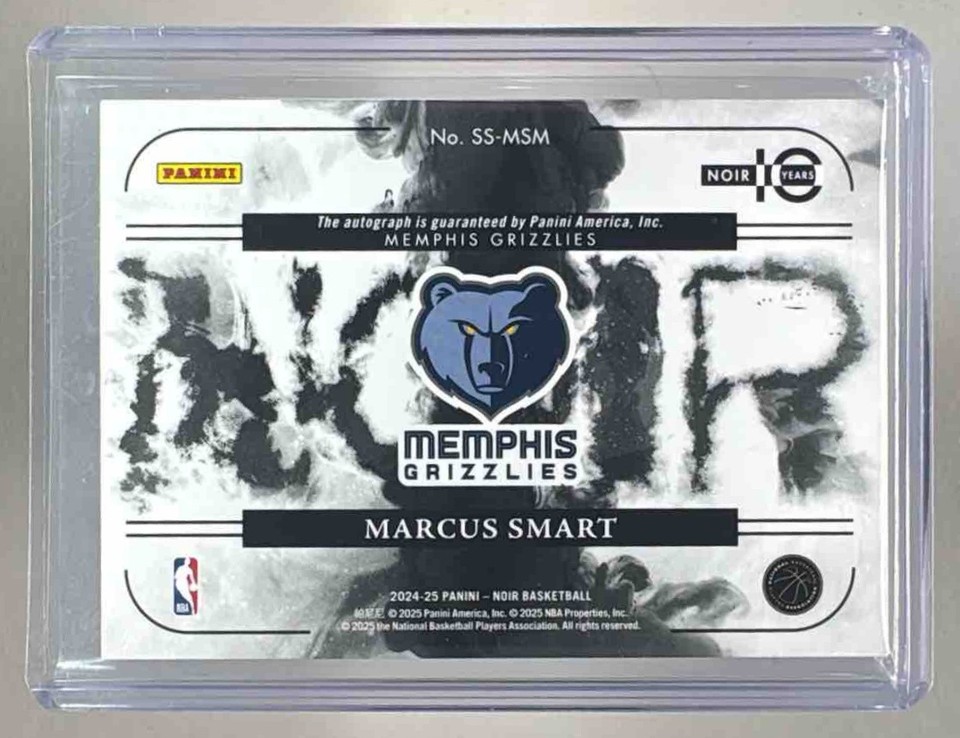 Marcus Smart 2024 Panini Noir International Holo Gold Smoke Show Auto 1 ...