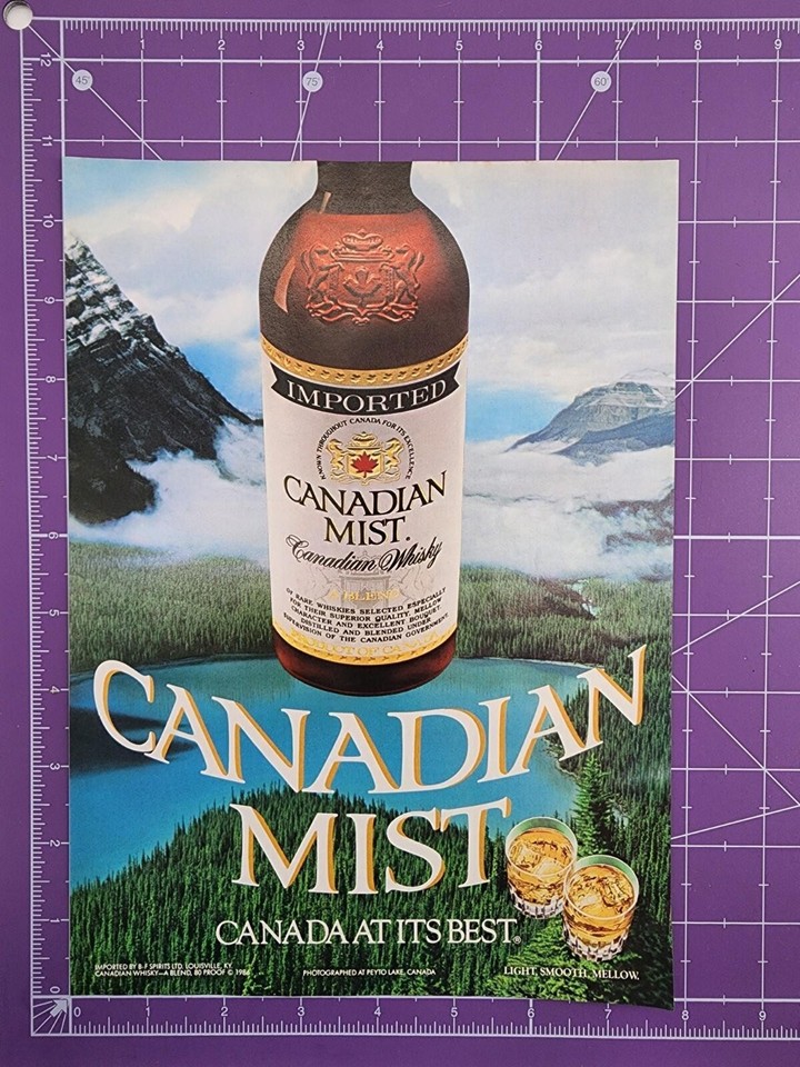 1987 Canadian Mist Canadian Whisky Canada At It's Best - Magazine Print ...