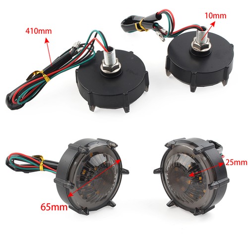 1 Pair DRL LED Flashers Motorcycle Turn Signal Warning Lights Rotating ...