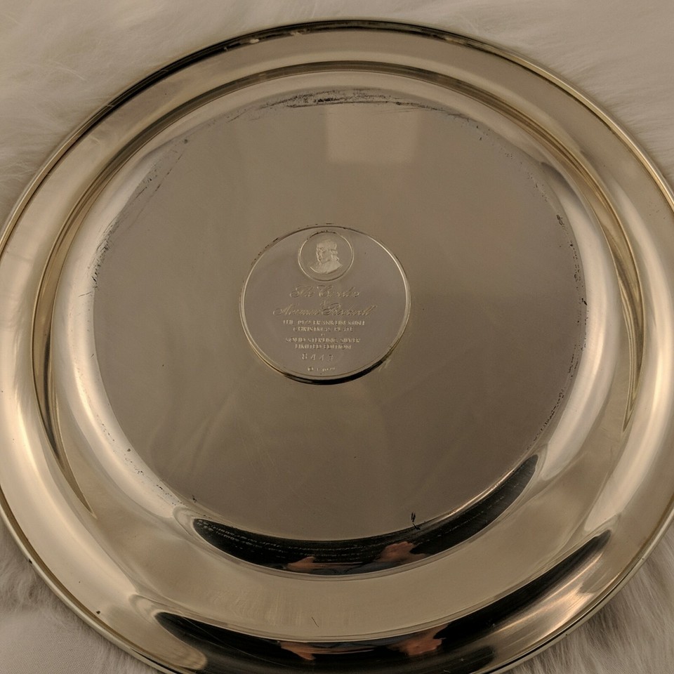 *CHRISTMAS PLATE 1972* Sterling Silver "NORMAN ROCKWELL - THE CAROLERS ...