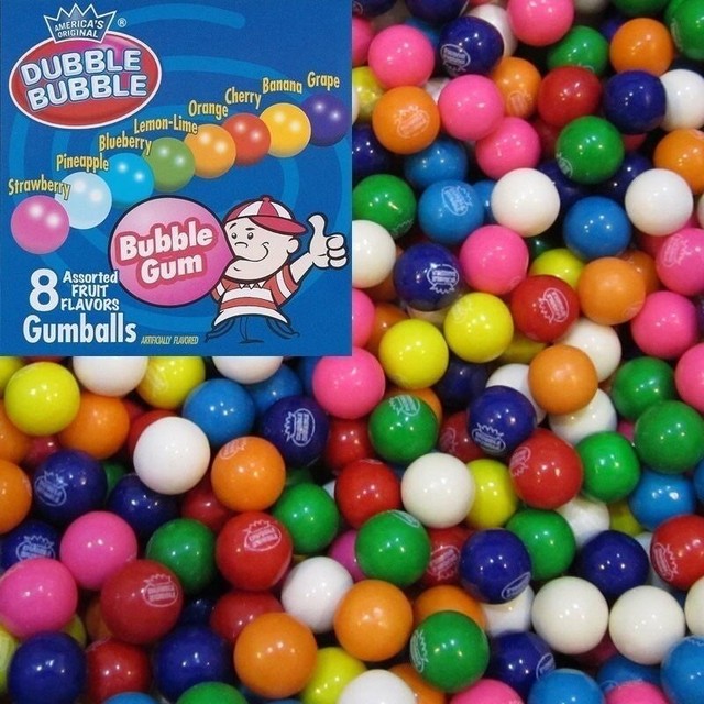 Dubble Bubble 850 Ct 1 Gumballs BULK Candy Vending 24mm Double Gum ...
