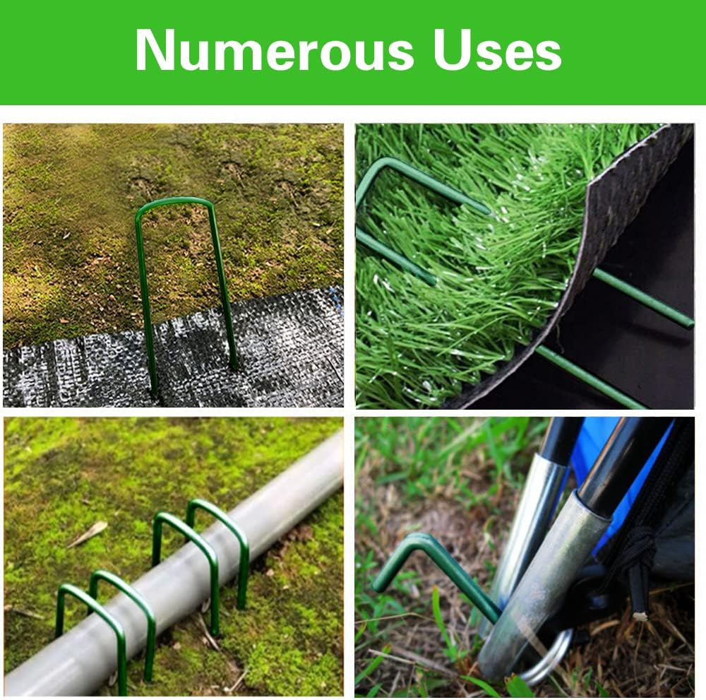 50Pcs Green Landscape Staples 6in Garden Artificial Turf Stakes Staples ...
