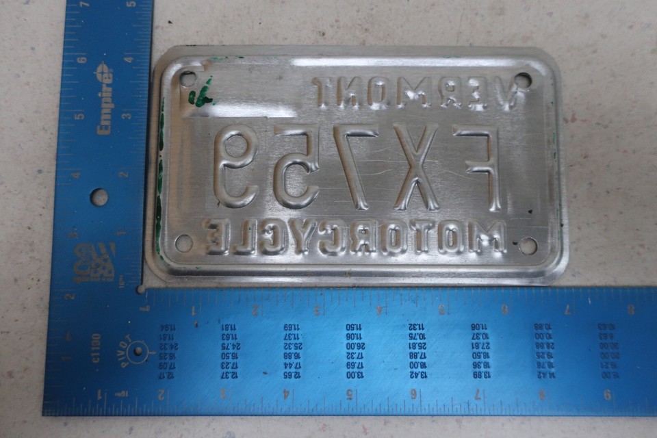 Vermont License Plate Tag 2007 07 VT Motorcycle MC FX759 | eBay