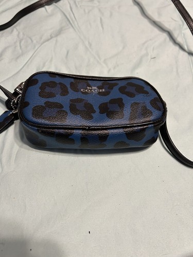 Coach Camera Bag animal Print great condition blue *rare* | eBay