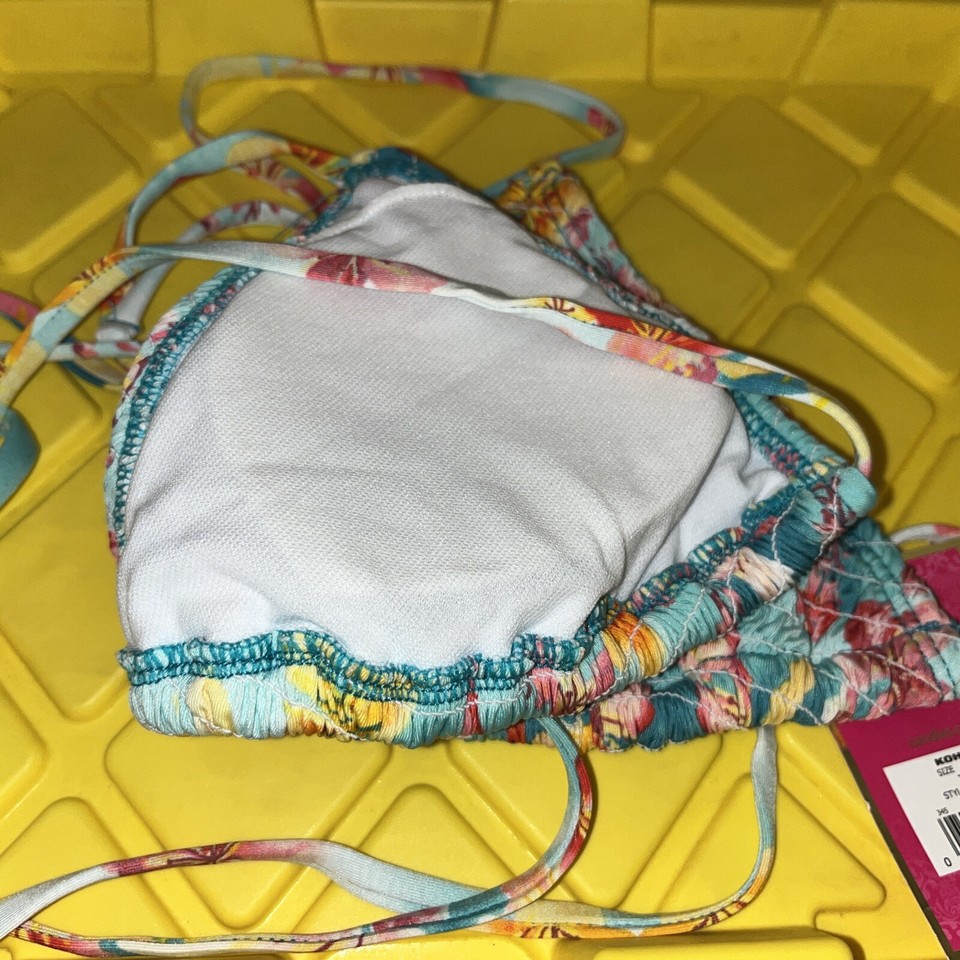 Candies Swim Separates Bikini Top Swimsuit Tie Sides Small Floral ...