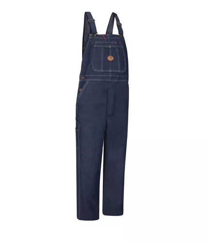 Red Kap Men's Denim Bib Overall 38 X 30 | eBay