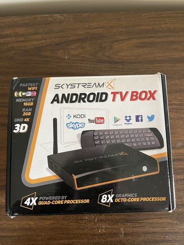 SkyStream X Android TV Box – Cables Included – No Remote – Untested | eBay
