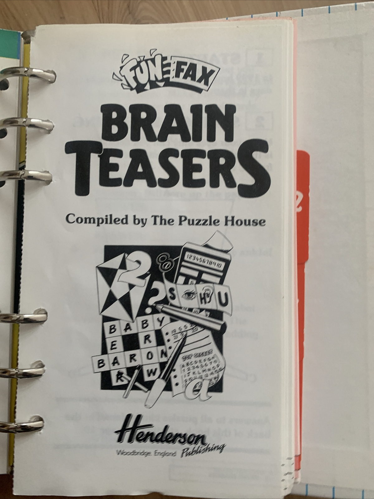 Vintage 1990 Fun Fax The Children’s Organiser With 6 Book Inserts | eBay