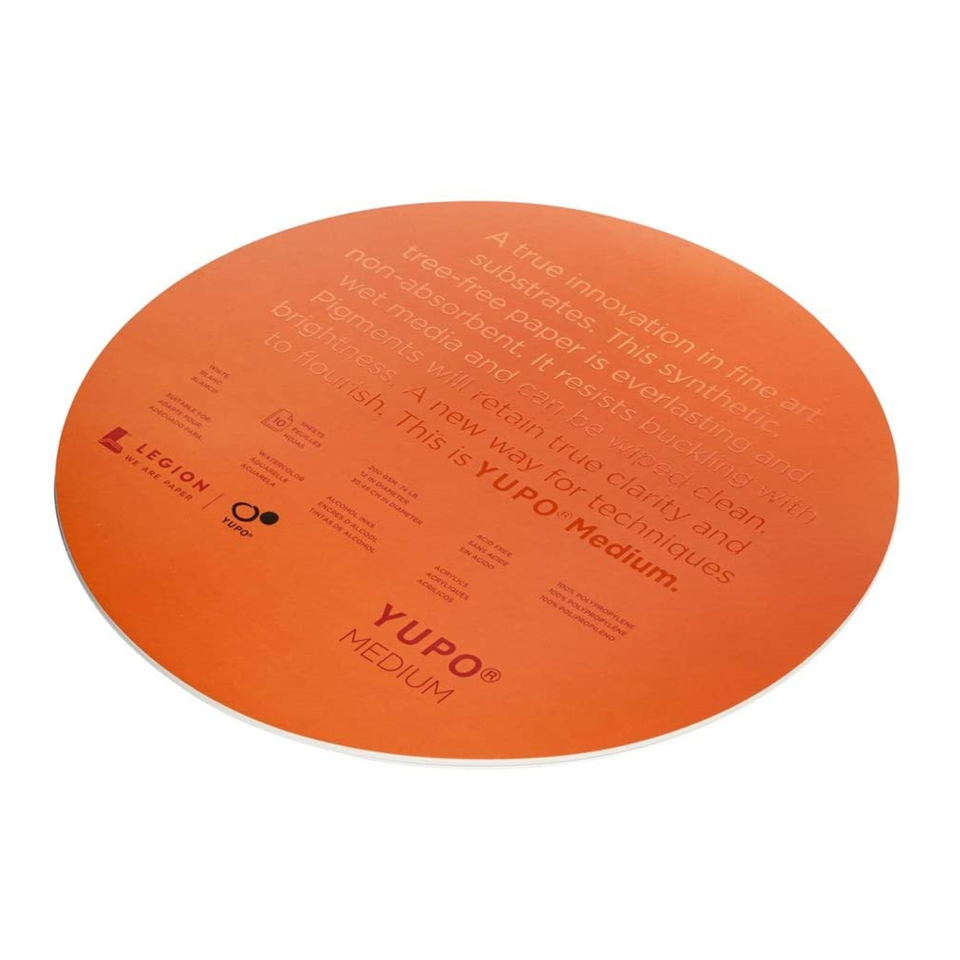 Legion Yupo Polypropylene Round Pad, Medium 74lb, 12 inches, 10 Sheets ...