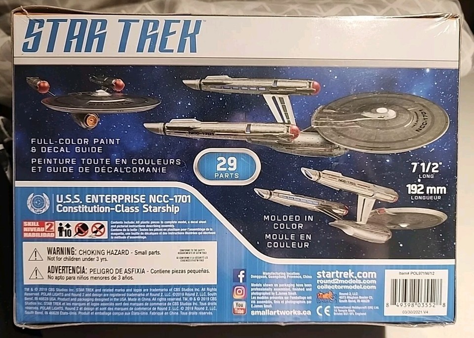 Polar Lights Discovery USS Enterprise NCC-1701 Kit 1:2500 Scale | eBay