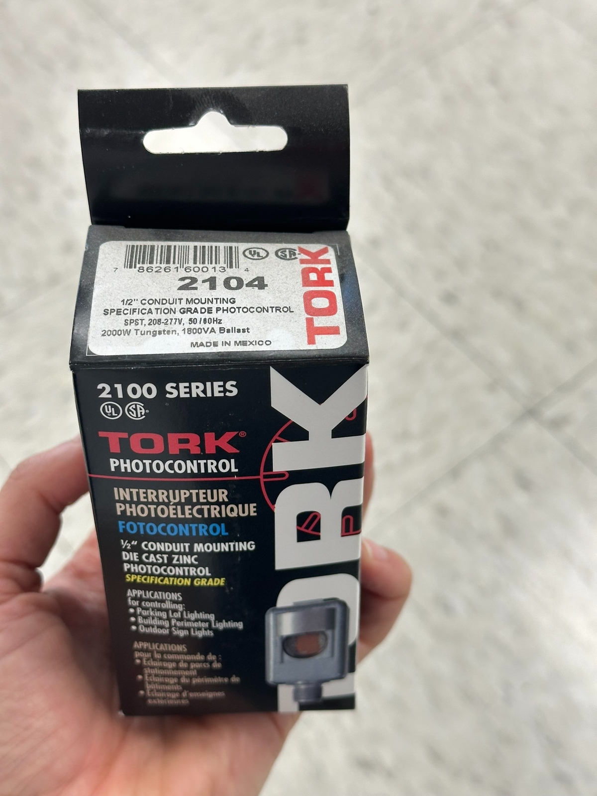 Tork Single Pole 2000w Photocontrol Photoelectric Switch 2104 for sale ...