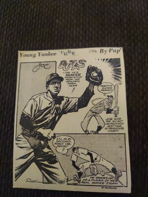 Joe Buzas Yankees Vintage Comic Sport Drawing Newspaper Clipping Pap | eBay