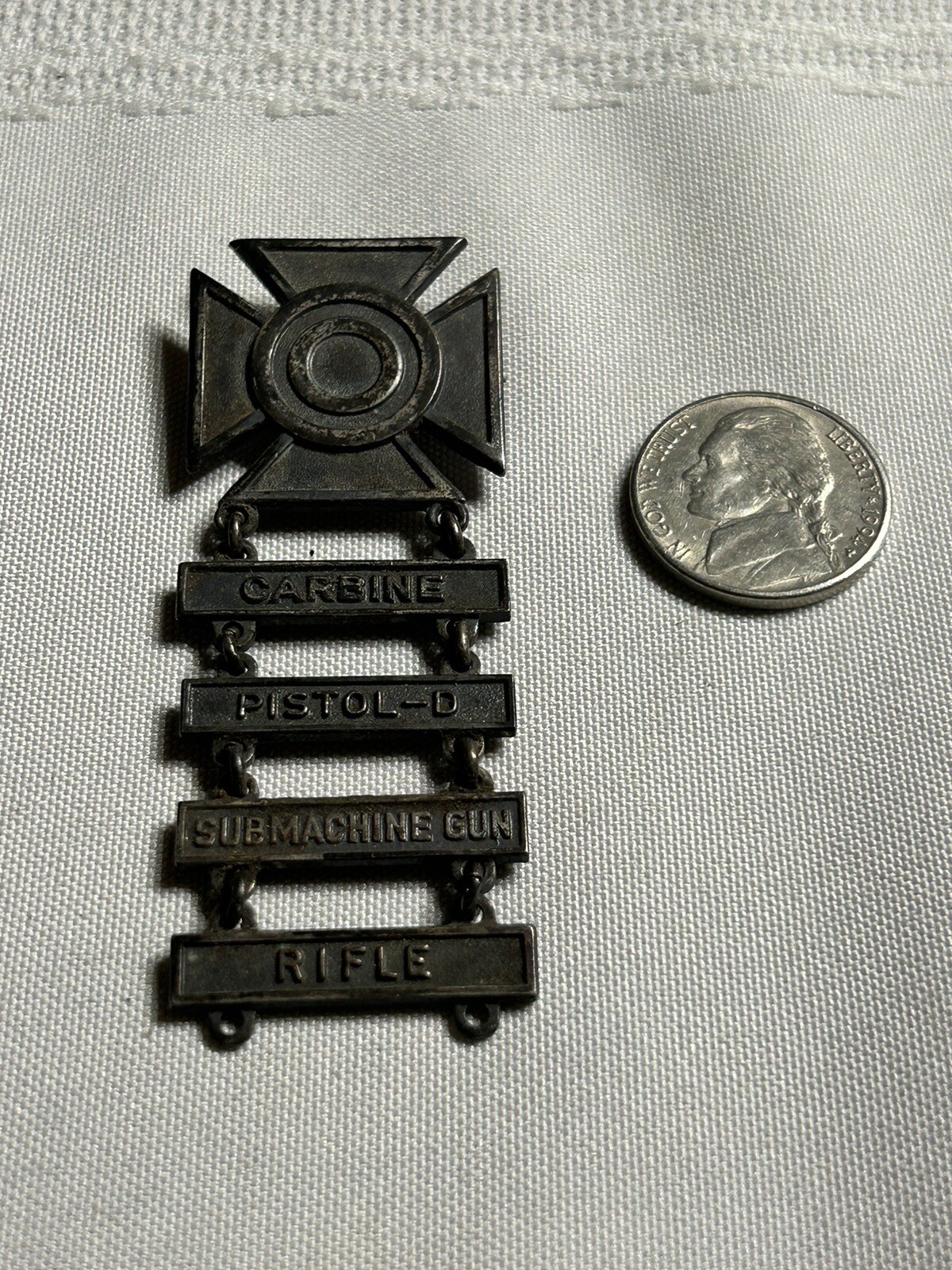 U.S. Marksmanship Badge with Qualification Attachment Bars 4 Vintage ...