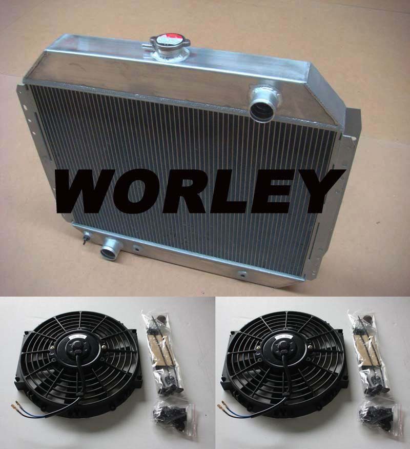 Aluminum radiator + fans for FORD F100 F150 F250 F350 Bronco TRUCK | eBay