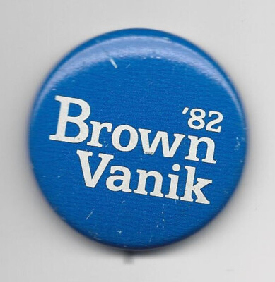 Clarence Brown Charles Vanik (D) Governor Lt Gov ticket 1982 political ...