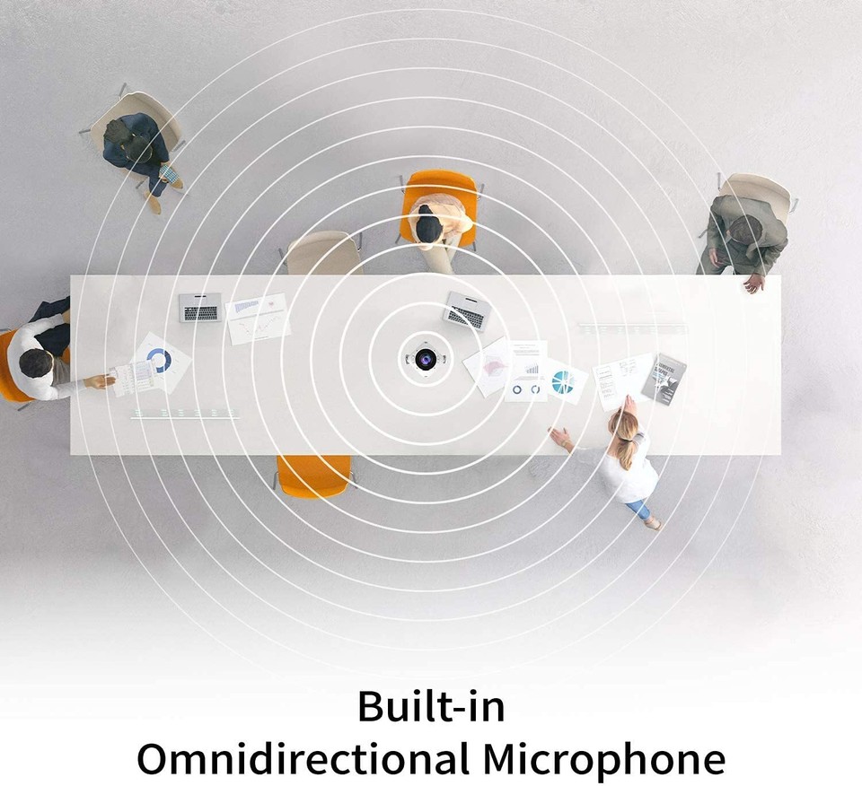 j5create 360 Degree All Around Meeting Webcam - 1080P HD Video ...