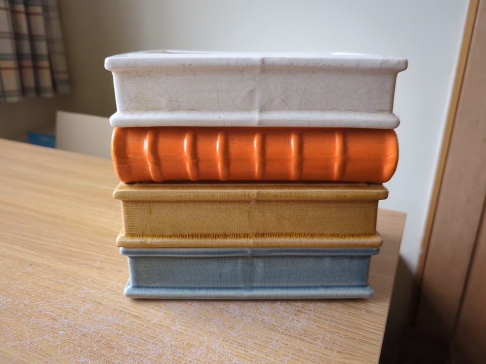 Substantial Ceramic Stack of Books Ornament for Home Decor | eBay UK