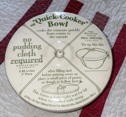 VINTAGE CERAMIC “QUICK COOKER PUDDING BOWL.. IDEAL FOR A RETRO KITCHEN ...