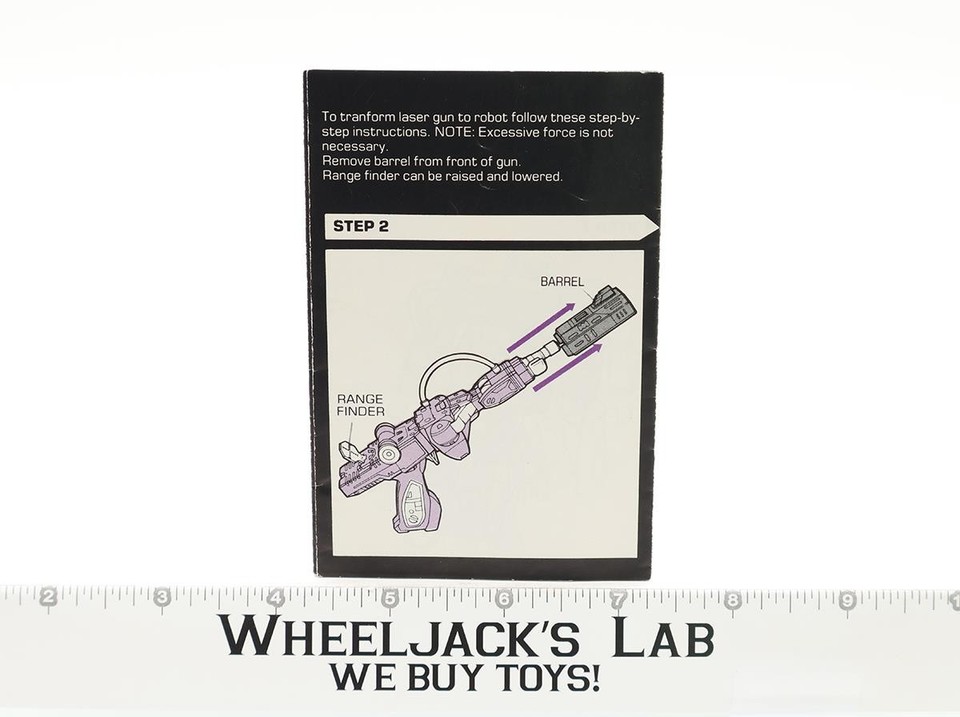 Shockwave Instruction Manual Booklet 1984 Hasbro G1 Transformers Action ...